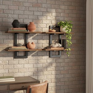 Floating Shelf Geometrical Shapes Book Shelf, Crystal Display ...