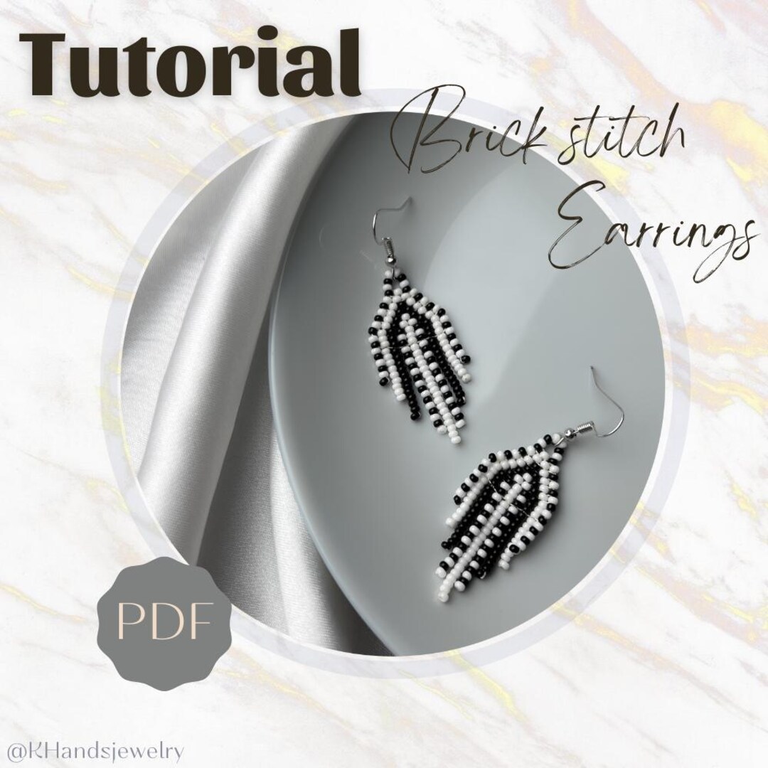 Beading Tutorial for Beginners, Seed Bead Earring Pattern, DIY Brick ...