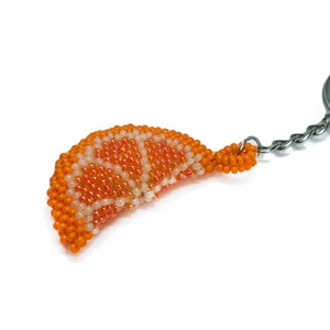 Fruit Beaded Keychain | Lemon, Lime, and Orange Slice | Quirky Handmade ...