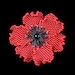 Beaded Poppy TUTORIAL Beading Pattern Seed Bead Flower Brooch PDF ...