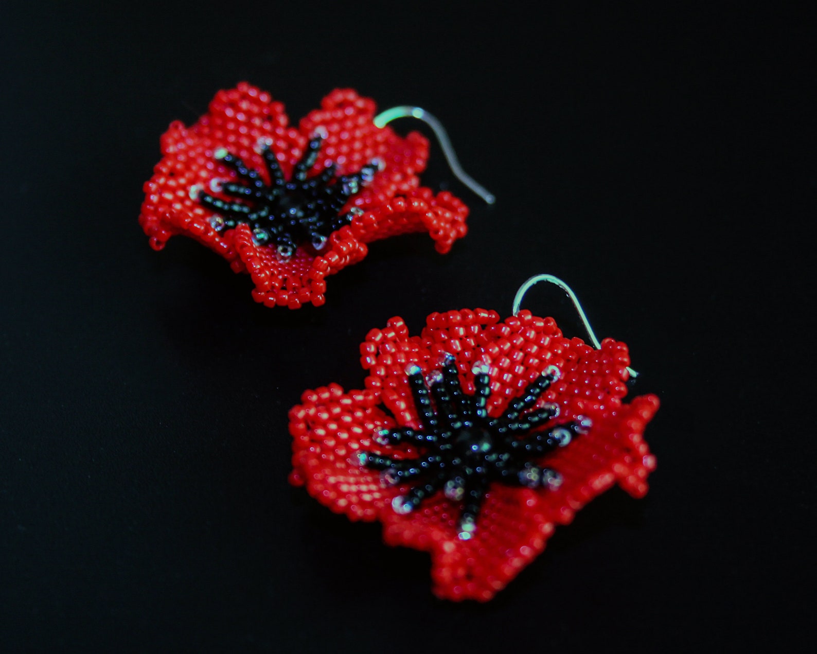 Remembrance poppy earrings - srapo