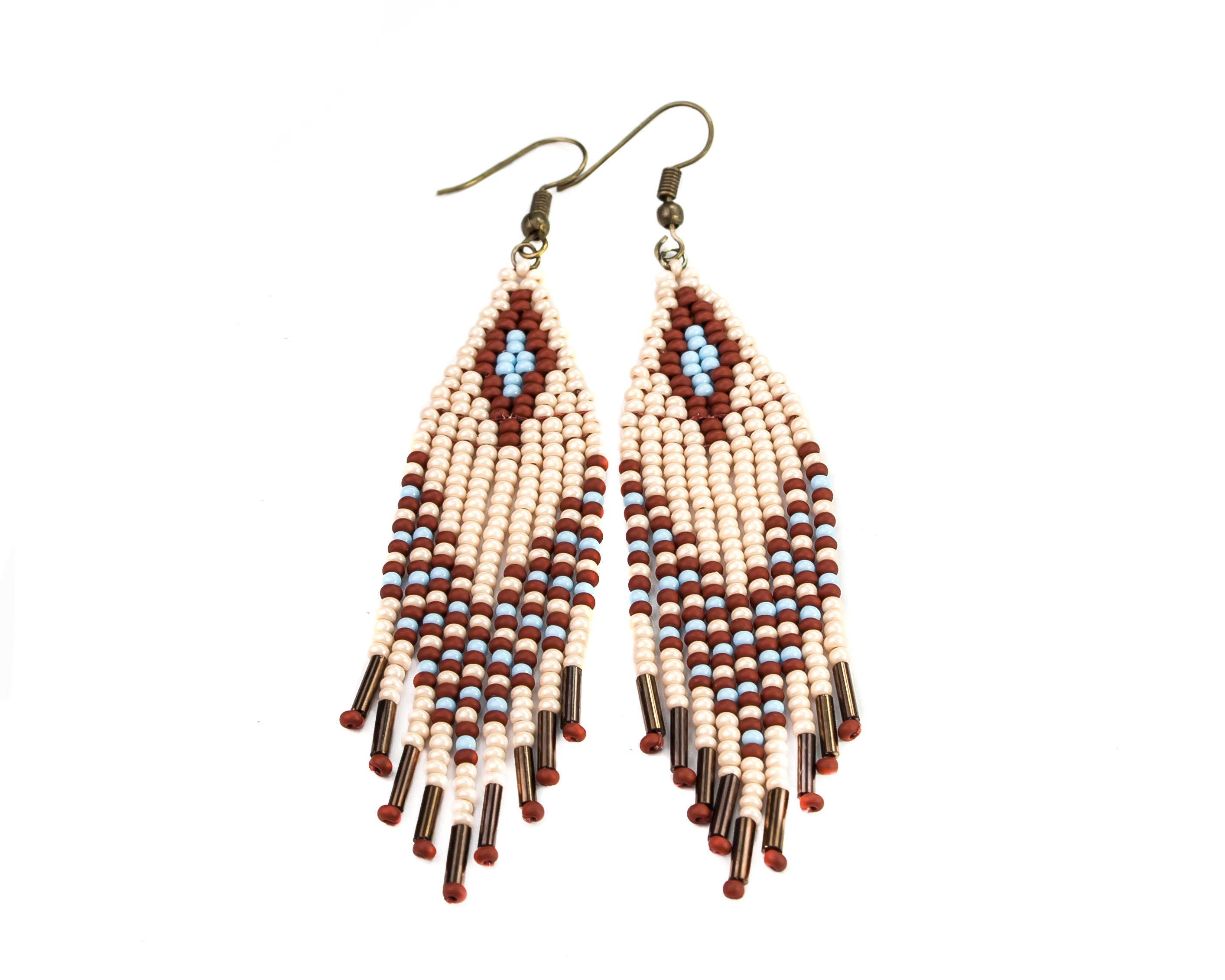 Native American Beaded Earrings Cowgirl Jewelry Seed Bead Etsy