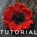 Beaded Poppy TUTORIAL Beading Pattern PDF Download - Etsy Canada