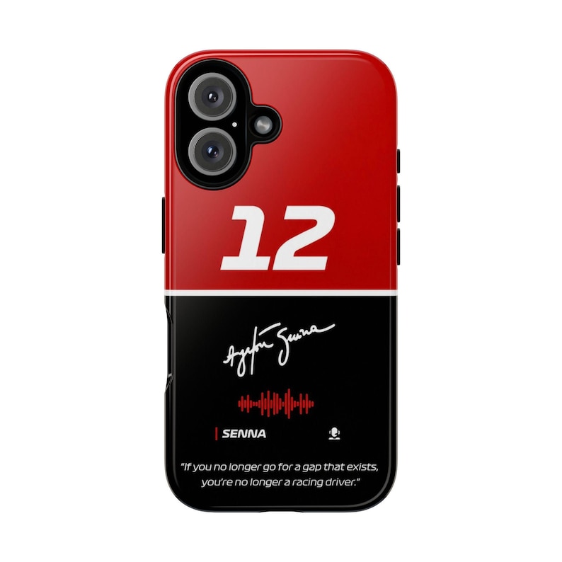Ayrton Senna Phone Case F1 Signature Cover for iPhone 17 Pro, 16, 15 ...