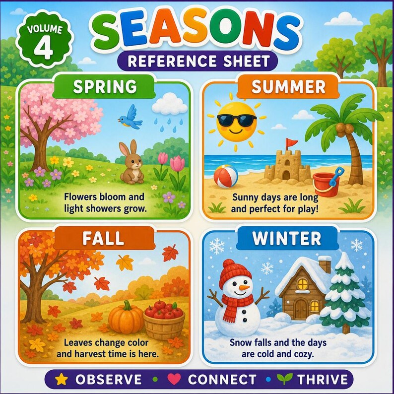 Seasons & Holidays Mini‑app | Seasons Symbols Holidays | Preschool ...