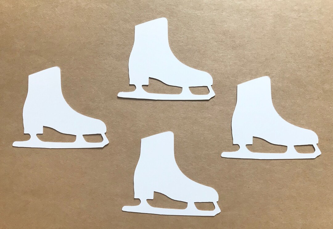 25 Ice Skate Die Cuts, Ice Skate Cutouts, Figure Skate Die Cuts, Ice ...