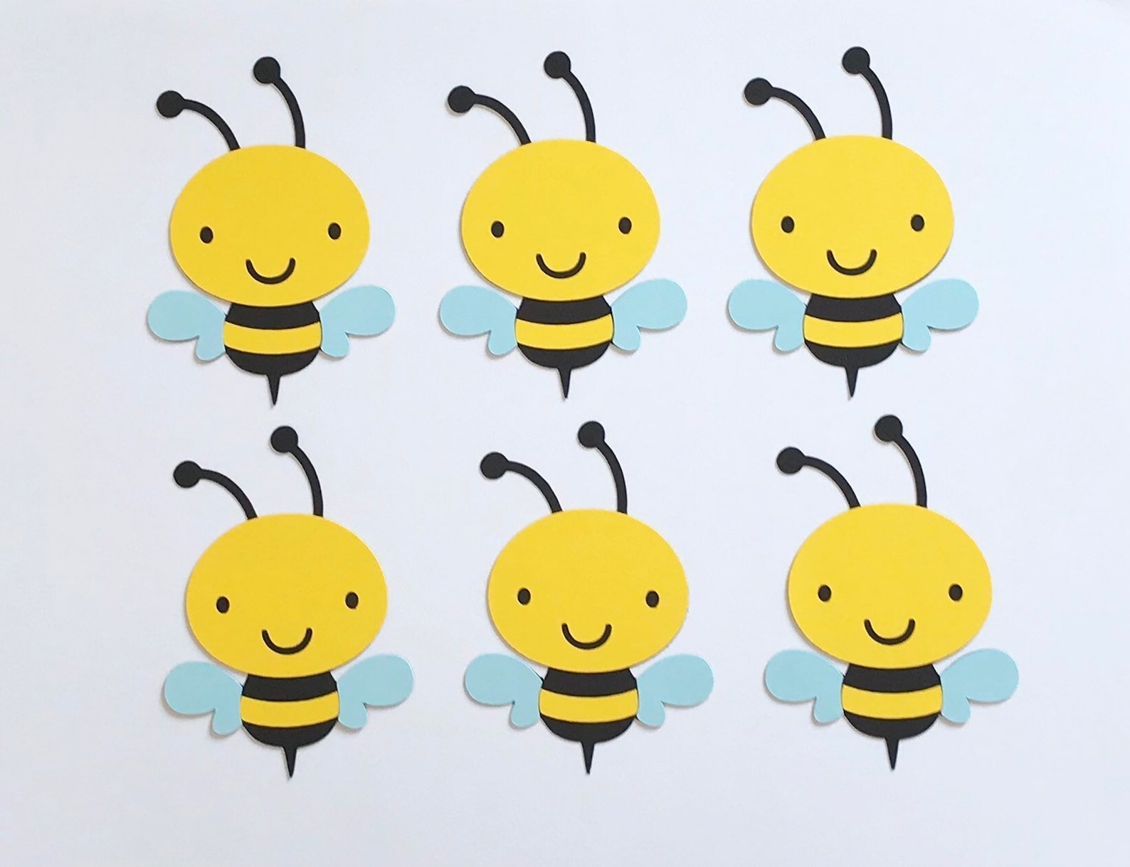 12 Bee Die Cuts Bumble Bee Die Cuts Bee Cutout Bees Cut - Etsy