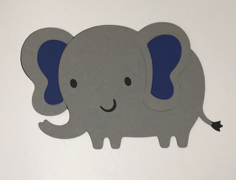 12 Elephant Die Cuts Elephant Cutout Elephant Cut Out - Etsy