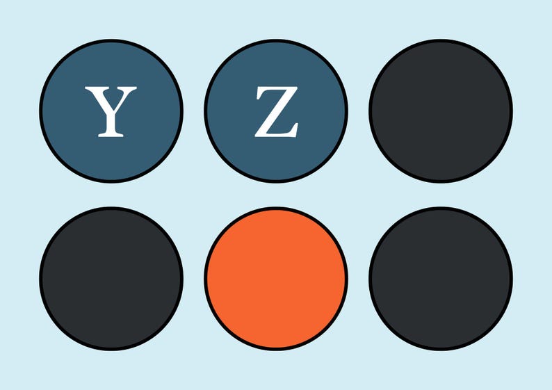 Circle Alphabet Flashcards, A-Z Bold Letters, Modern Nursery Bunting ...