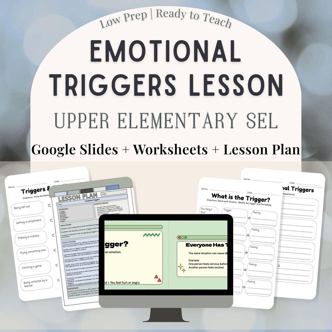 Emotional Triggers SEL Lesson | Emotional Regulation Activity | Upper ...