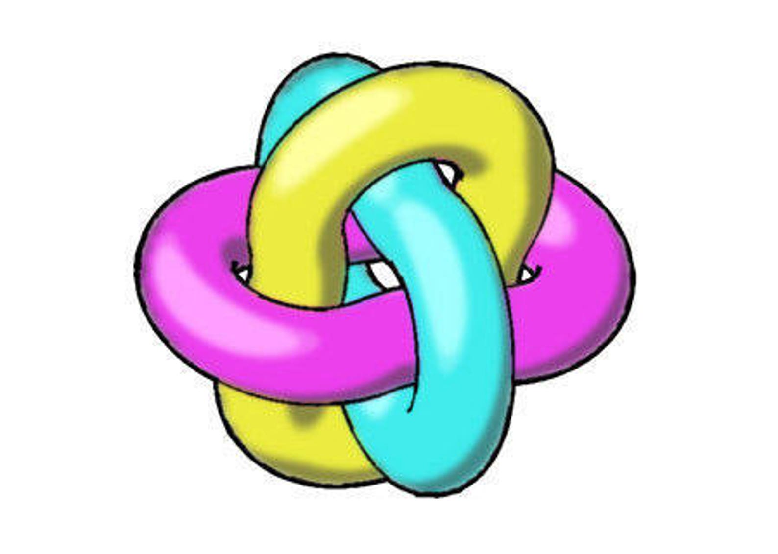 Borromean Rings Pendant Math Geometry Jewelry 3D Printed in - Etsy