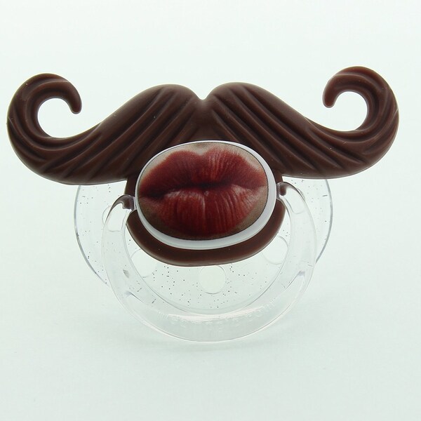 Mustache and Kiss - Etsy