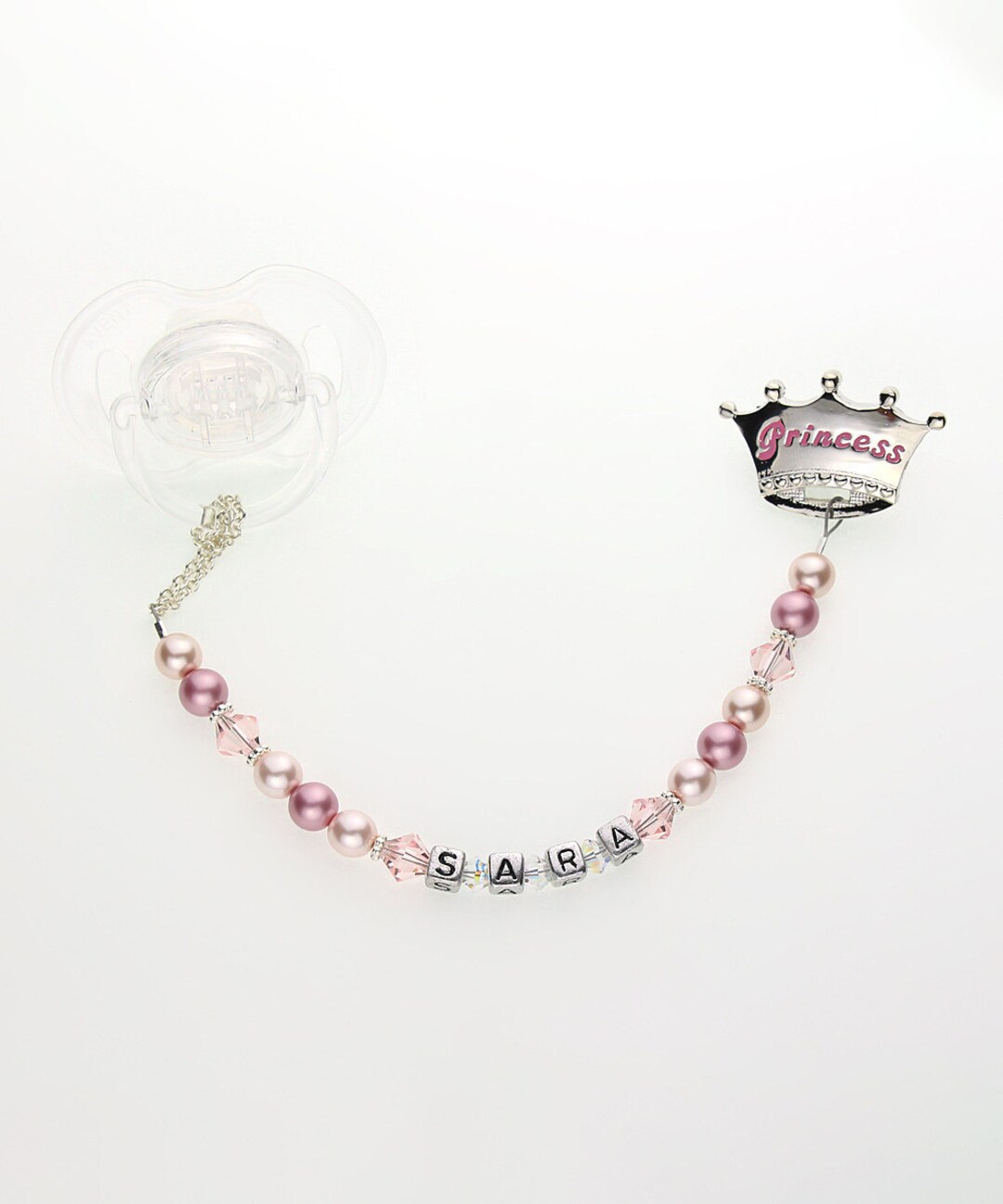 Personalized Name Blue Prince Pacifier Clip / Personalized Pink ...