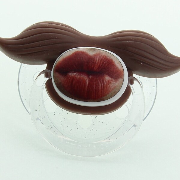 Mustache Pacifier - Etsy