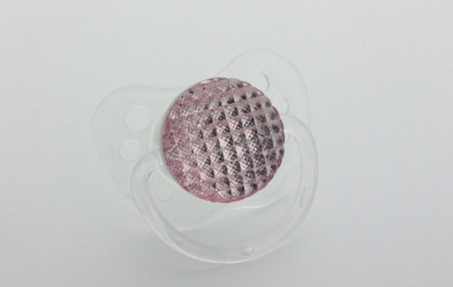 Pink Crystals and Pave Beads Pearl Pacifier Clip Pacifier | Etsy