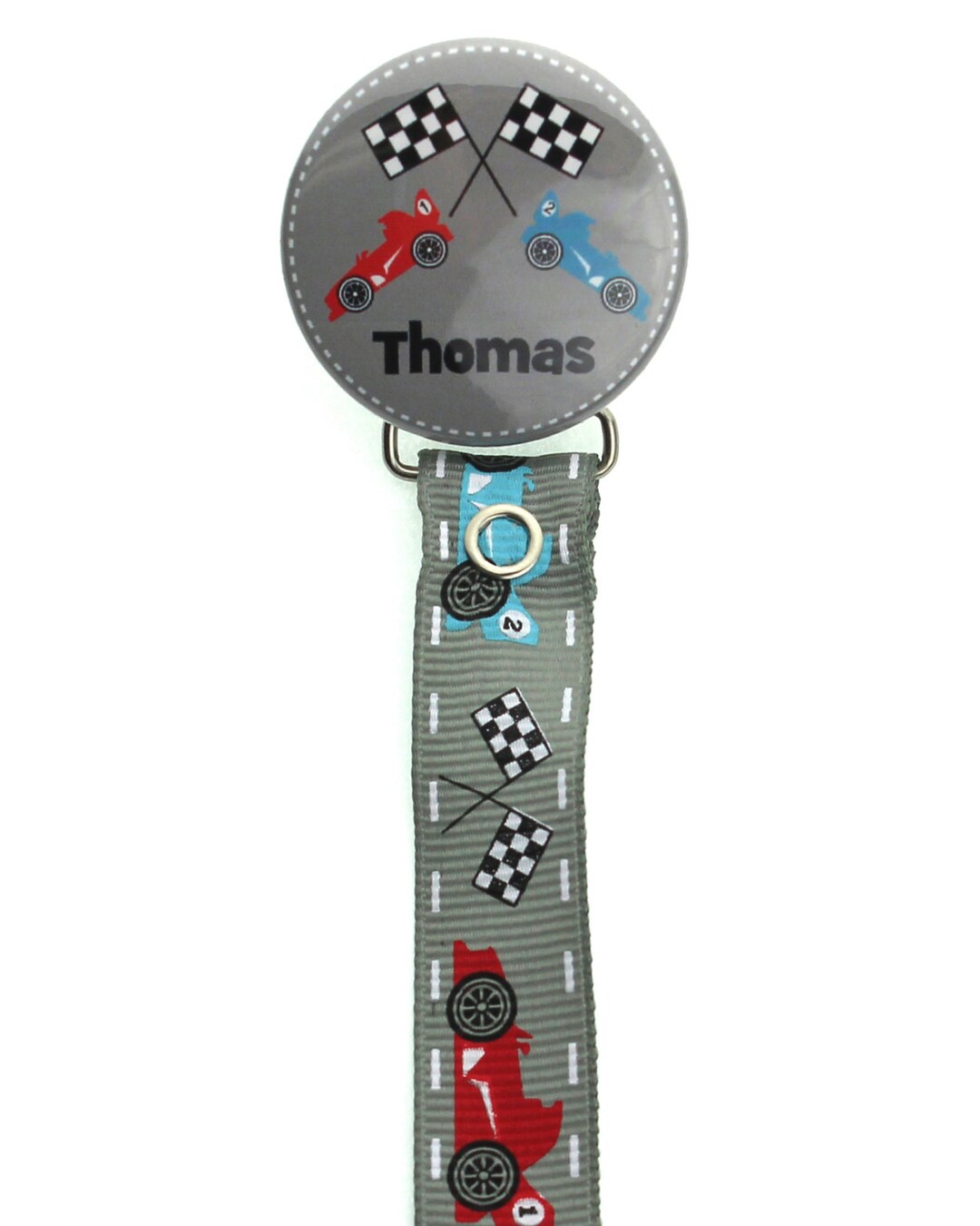 Personalized Name Grey Racing Car Pacifier Clip (PER76) (MSRP 19.00) - Etsy