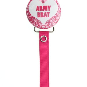 Army Brat Pacifier Clip With Matching Ribbon RAR MSRP 18.00 - Etsy