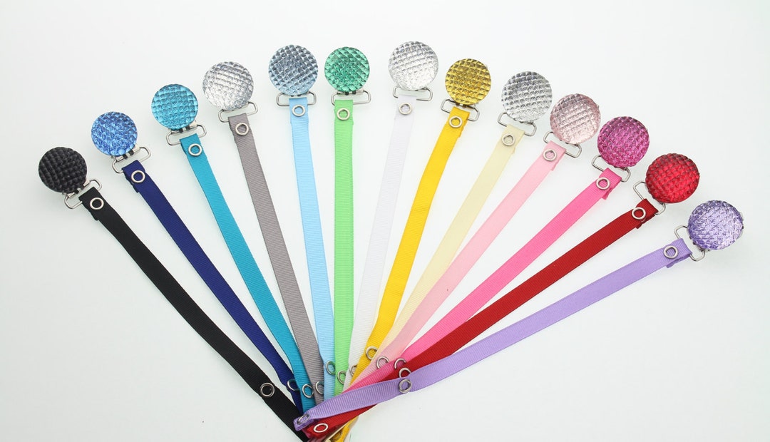 Crystal Clips Ribbon Pacifier Clip (RQS) United Colors of Crystal Dream ...