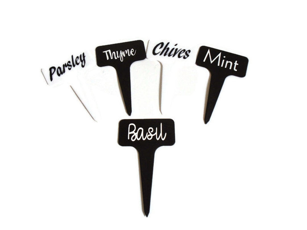 Personalised Herb / Plant Labels Indoor/outdoor Labels Choice of Black ...
