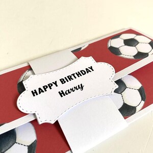 Personalised Football / Soccer Birthday Money / Gift Envelope - CHOICE ...