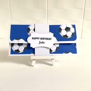 Personalised Football / Soccer Birthday Money / Gift Envelope - CHOICE ...