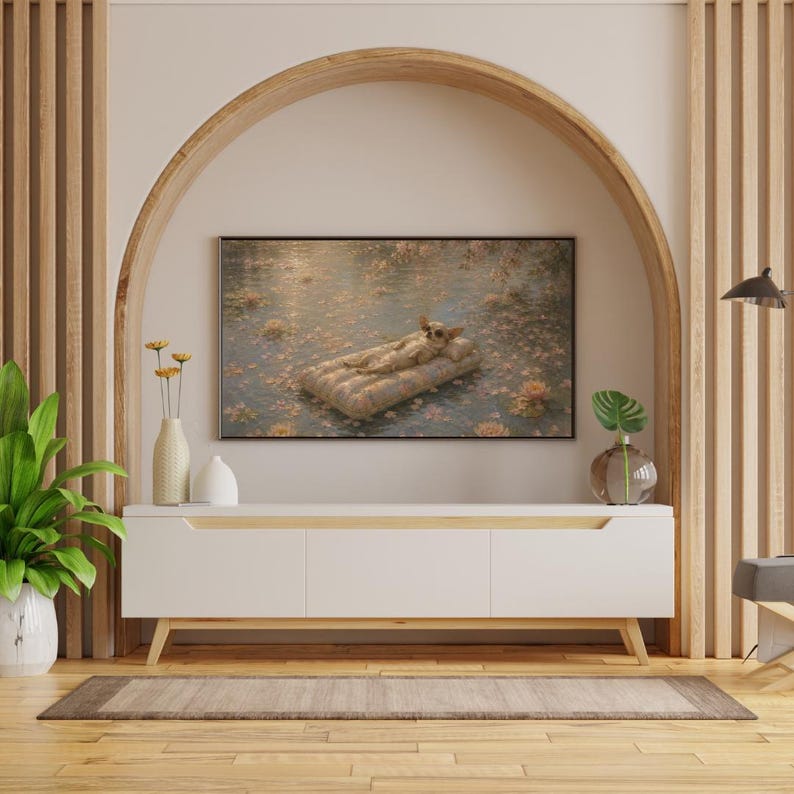 Chihuahua Water Lily Art | Dreamy Spring TV Frame Artwork (digital ...