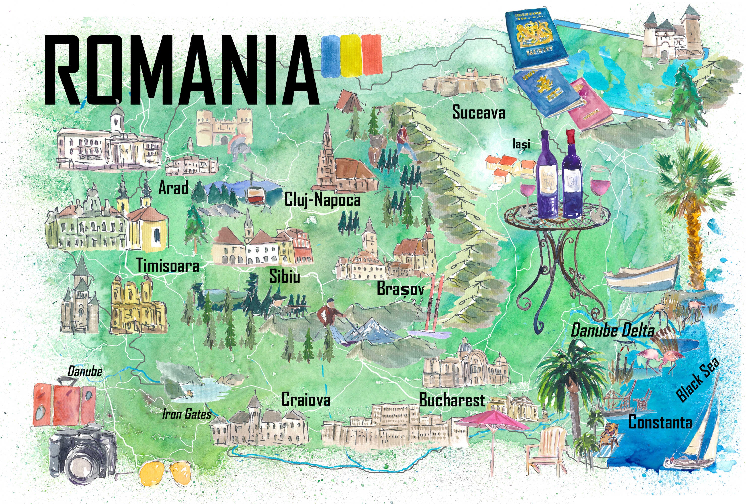 Romania Map With Cities