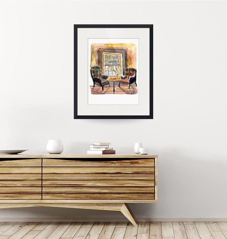 Pub Window With Whisky And Cornwall Street Scene Original | Etsy