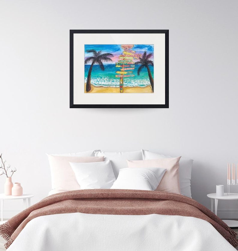 Tropical Southernmost Sunset Wanderlust Signpost in Key West | Etsy
