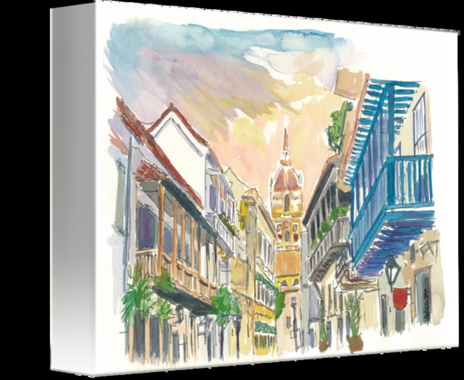 Cartagena Colonial Street Scene In Colombia Limited Edition | Etsy