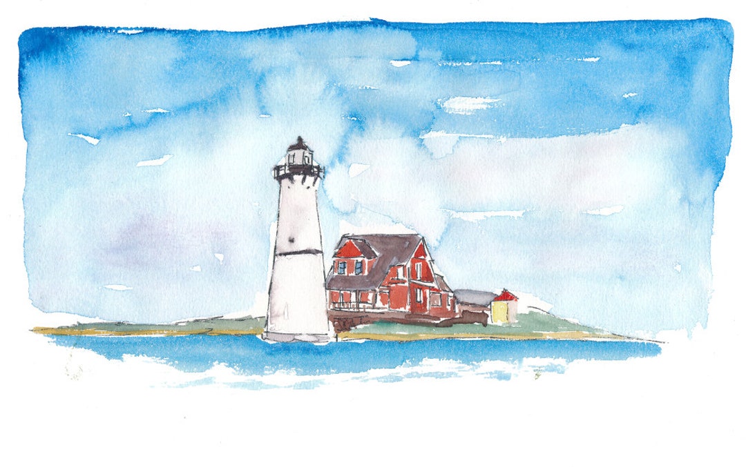Rock Island Lighthouse Marine Feelings - Limited Edition Fine Art Print ...