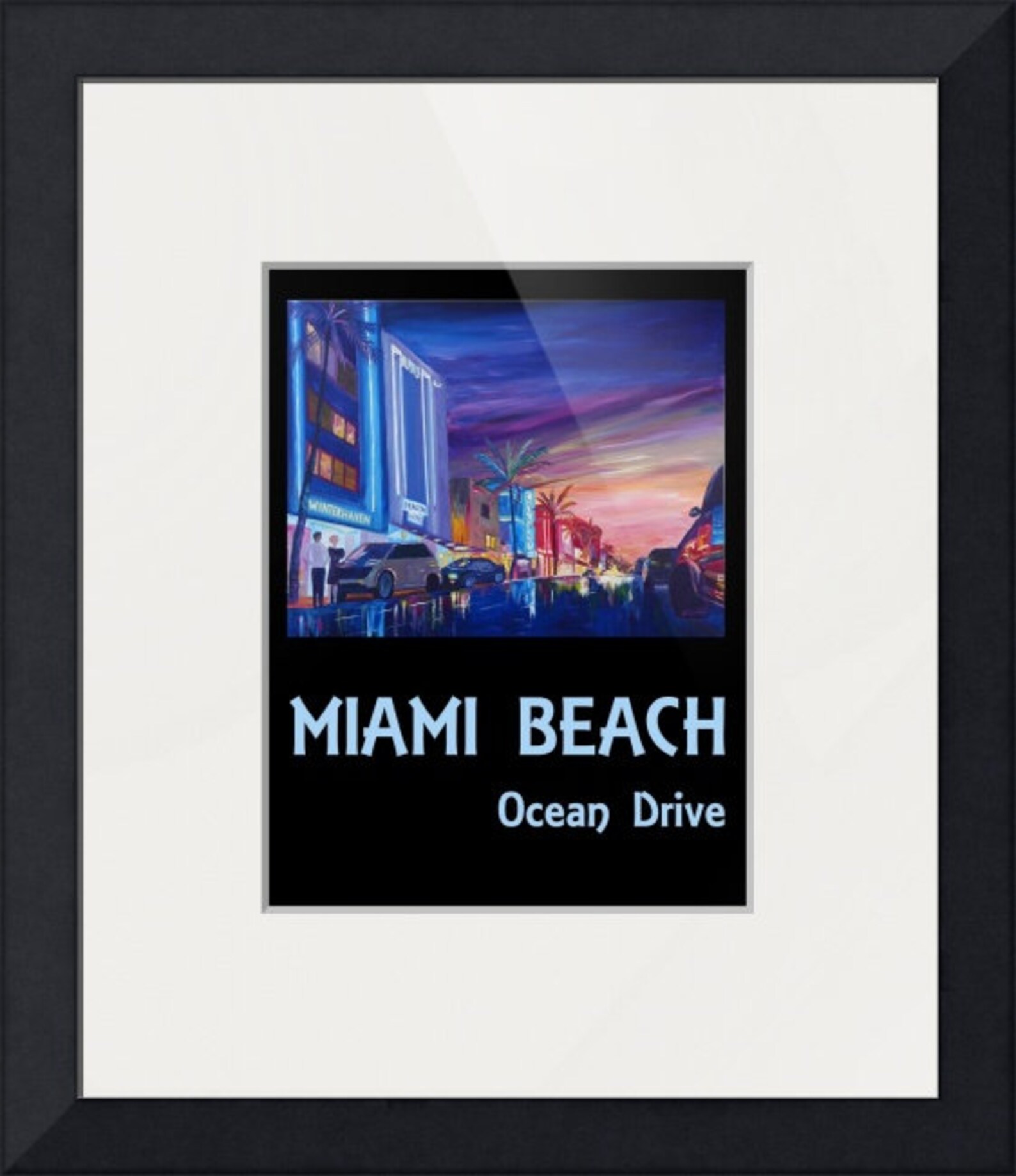 Miami Beach Ocean Drive Retro Poster South Beach Limited - Etsy