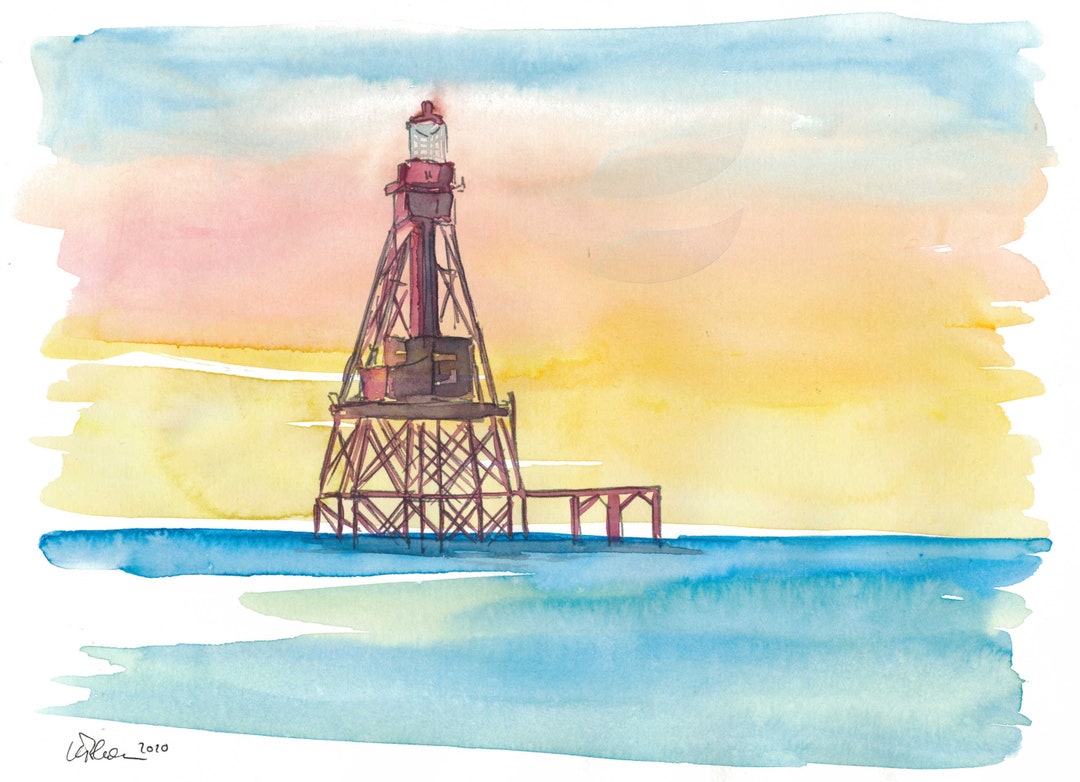 Iconic Lighthouse Marathon Florida Keys - Limited Edition Fine Art ...