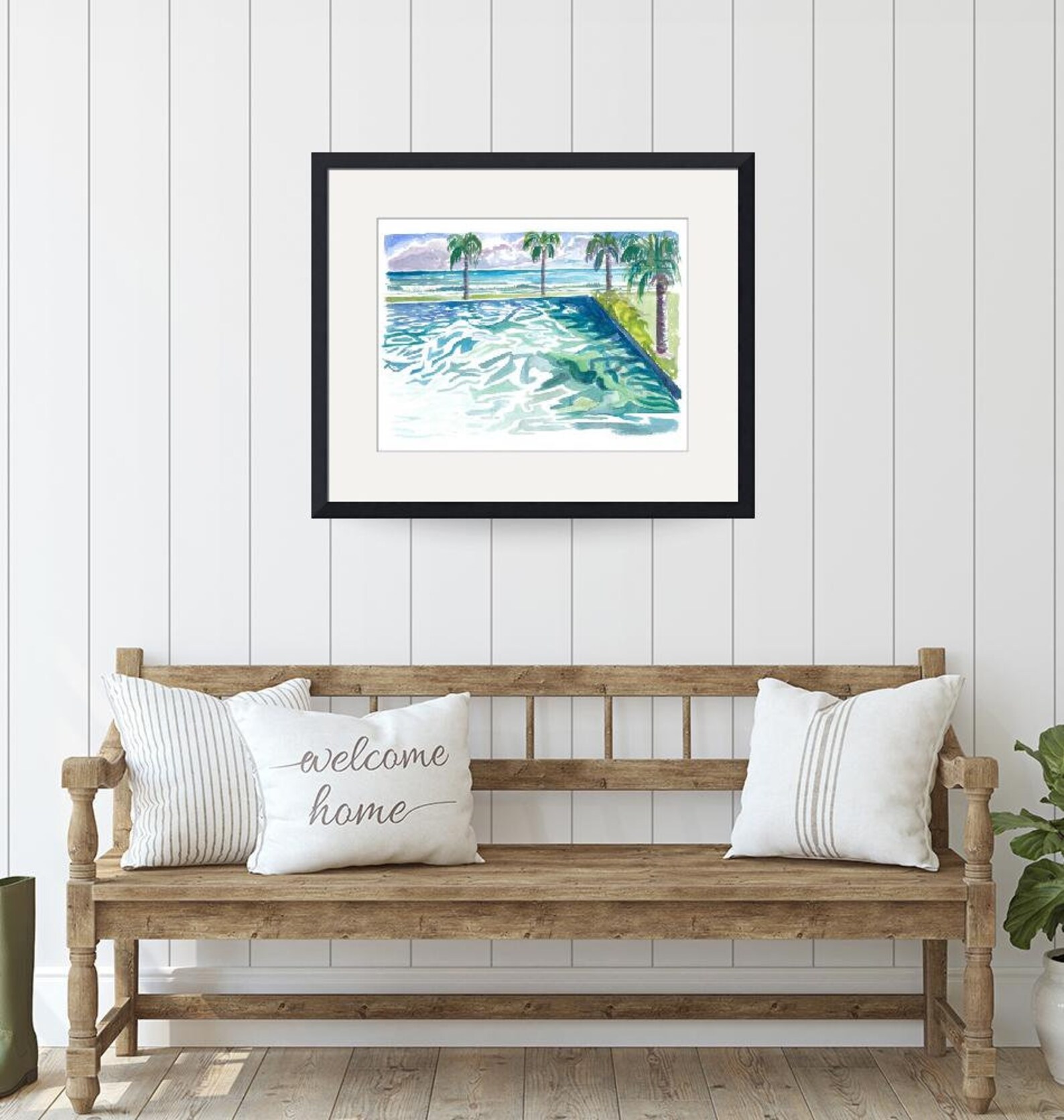 Infinity Pool with Tropical Seaview and Waves Fine Art Print | Etsy