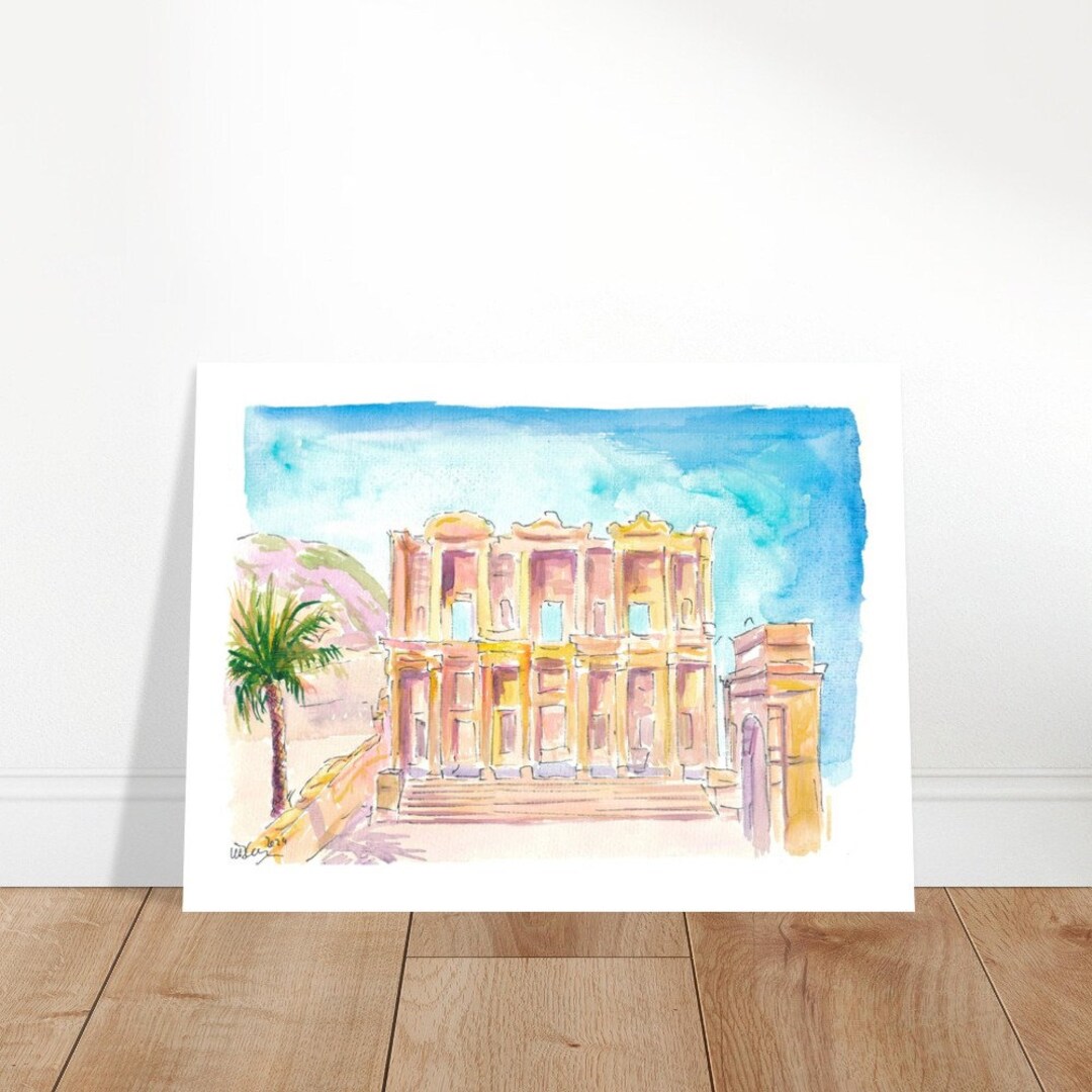Ancient Roman Library of Celsus in Ephesus Anatolia - Limited Edition ...