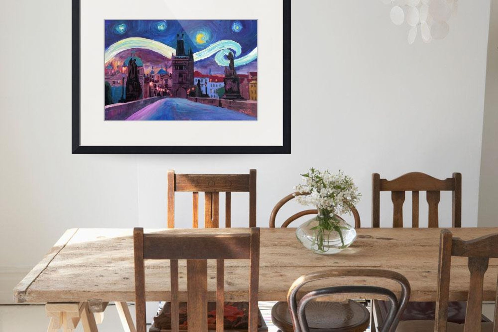Starry Night in Prague - Van Gogh Inspirations on Charles Bridge ...