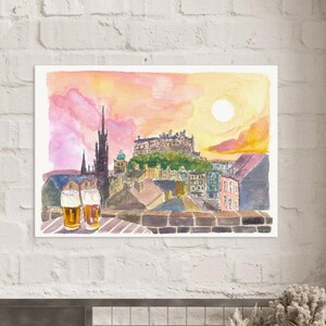 Beautiful Edinburgh Scotland Historic Center and Castle Viewpoint ...