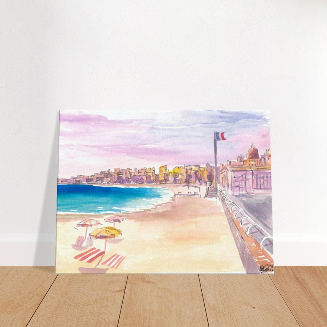 Nice Promenade Des Anglais With French Riviera Beach - Limited Edition ...