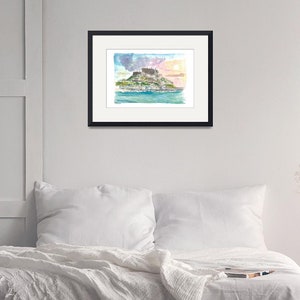 Scenic View of Mont Orgueil and Gorey Harbour Jersey Channel Islands Bailiwick - Limited Edition ...