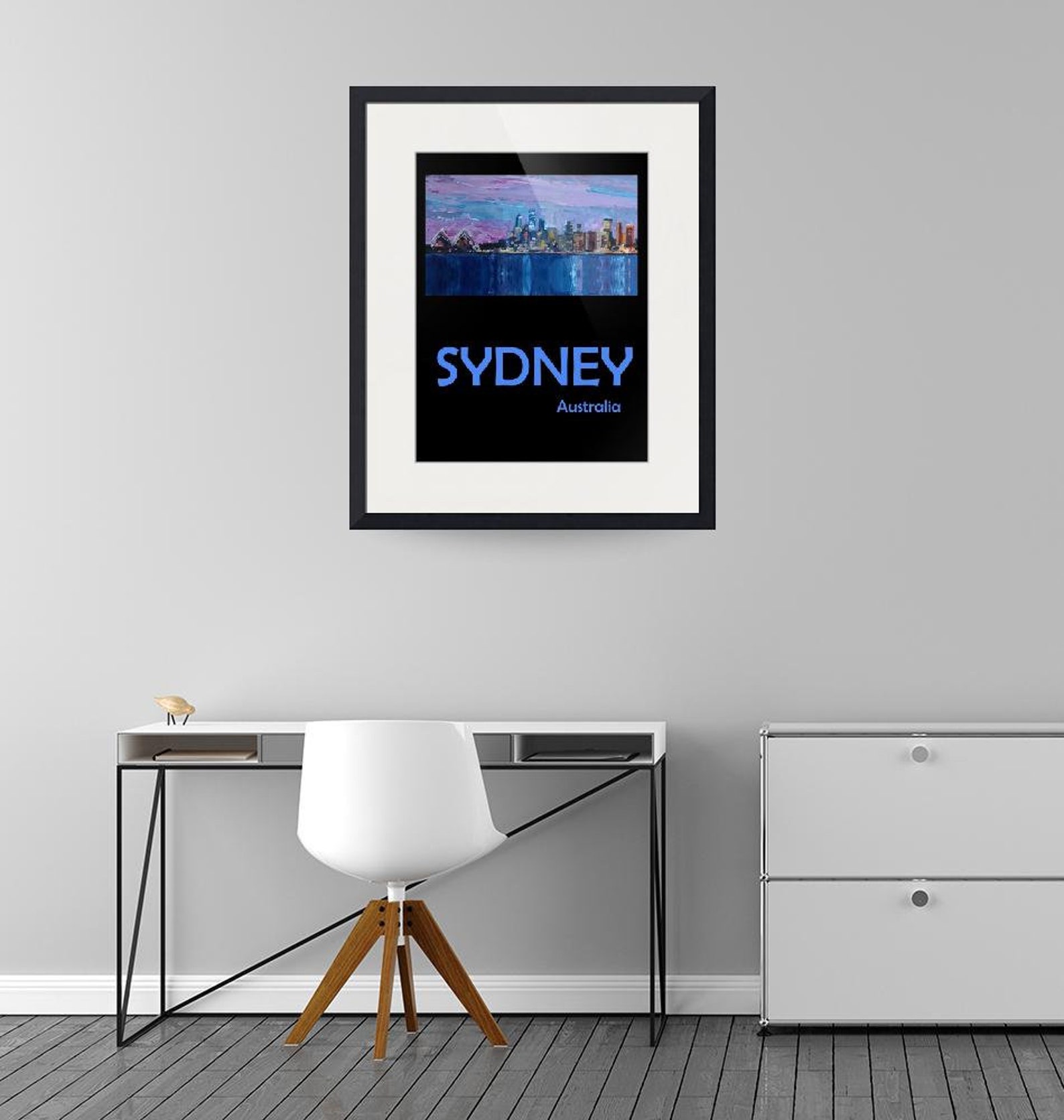 Retro Travel Poster Sydney Australia Vintage Style Print - Etsy