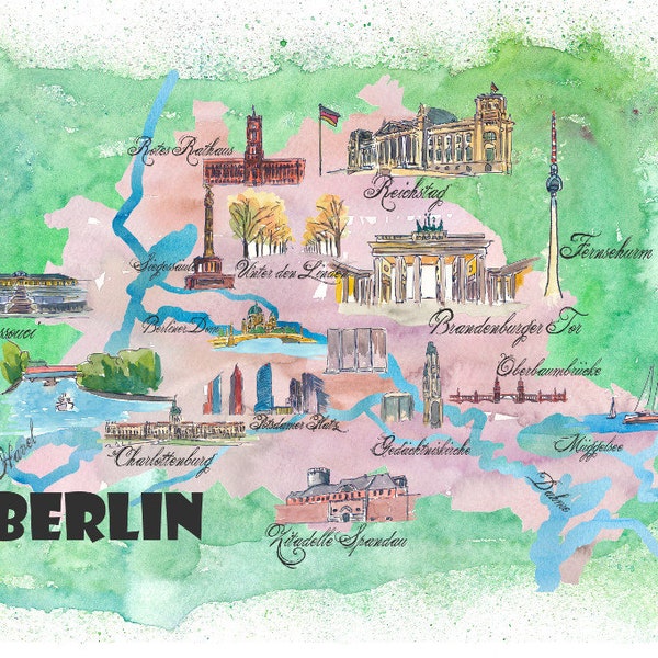Berlin Map - Etsy