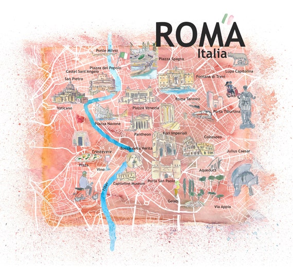 Roma Cartina Turistica Da Stampare