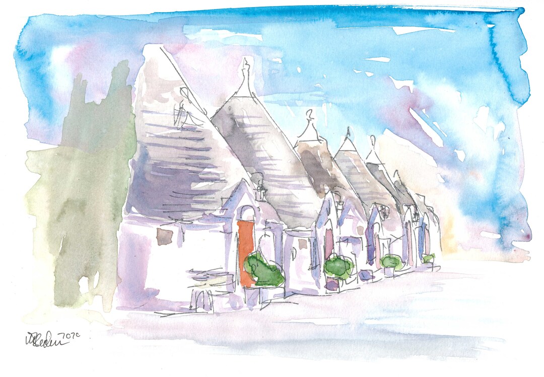 The Trulli Buildings of Alberobello Bari Italy - Limited Edition Fine ...
