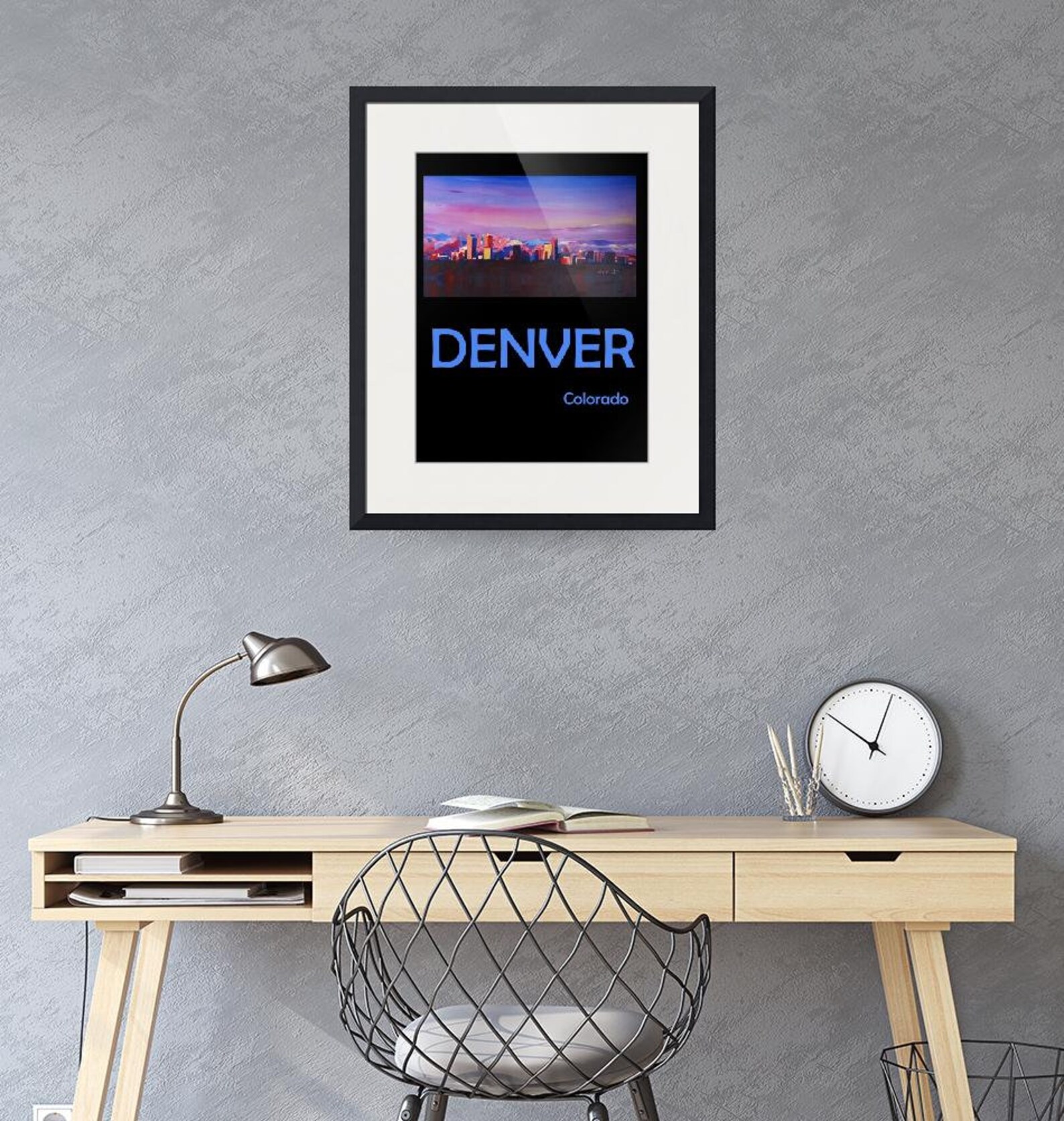 Retro Travel Poster Denver Colorado - Fine Art Print - Etsy