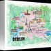 Berlin Germany Illustrated Map With Main Roads Landmarks and - Etsy