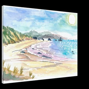 Cannon Beach Oregon View of Ocean With Waves and Dunes - Limited ...
