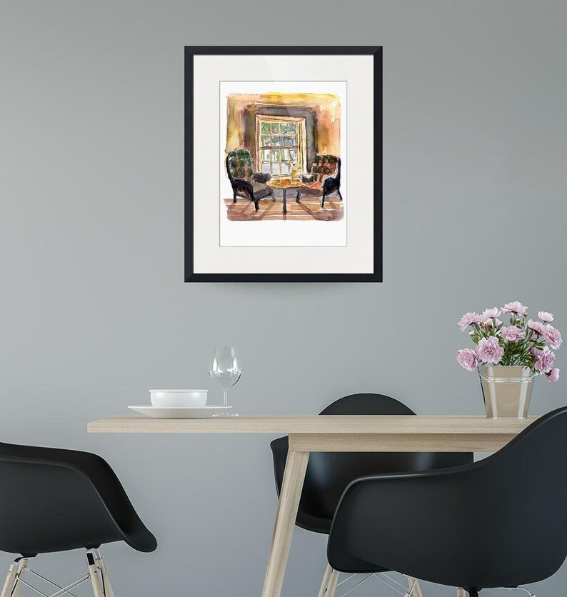 Pub Window With Whisky And Cornwall Street Scene Original | Etsy