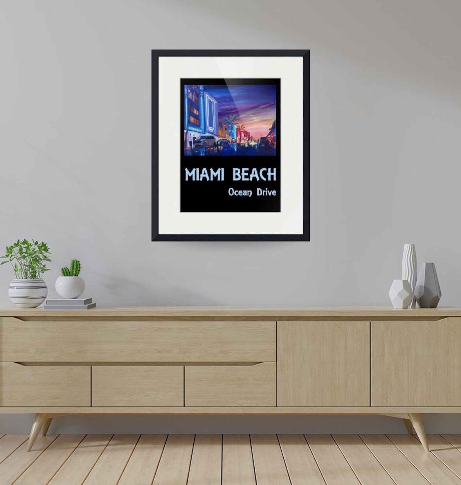 Miami Beach Ocean Drive Retro Poster South Beach Limited - Etsy