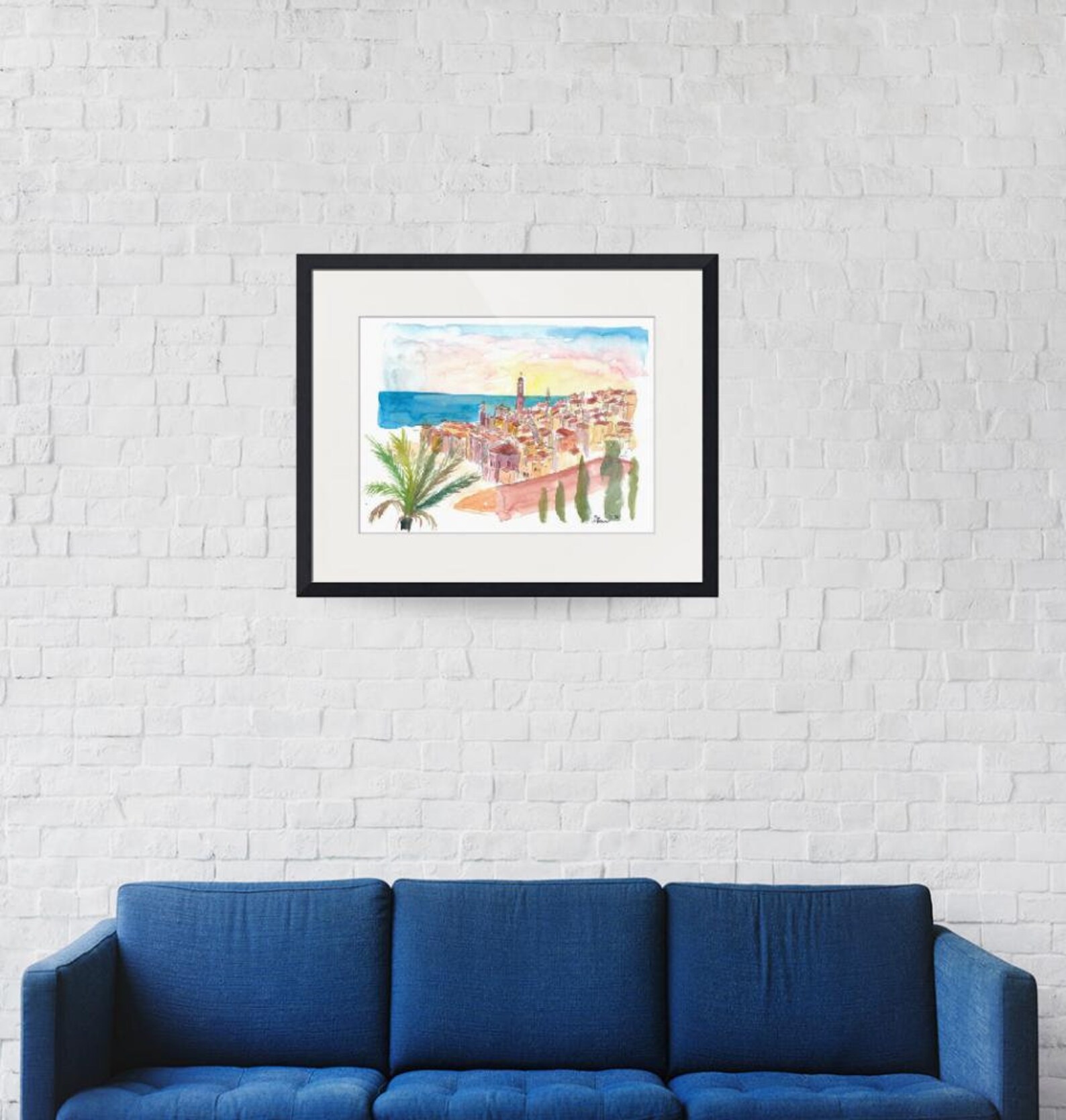 Sunset Over Menton France Provence - Limited Edition Fine Art Print ...