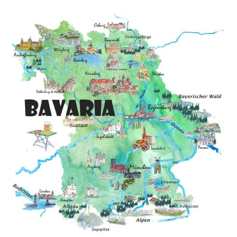 Tourist Map Of Bavaria